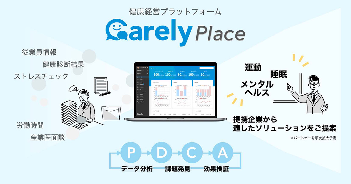 健康ビッグデータから健康経営を可視化するサービス「Carely Place」を提供開始―iCARE|HRzine